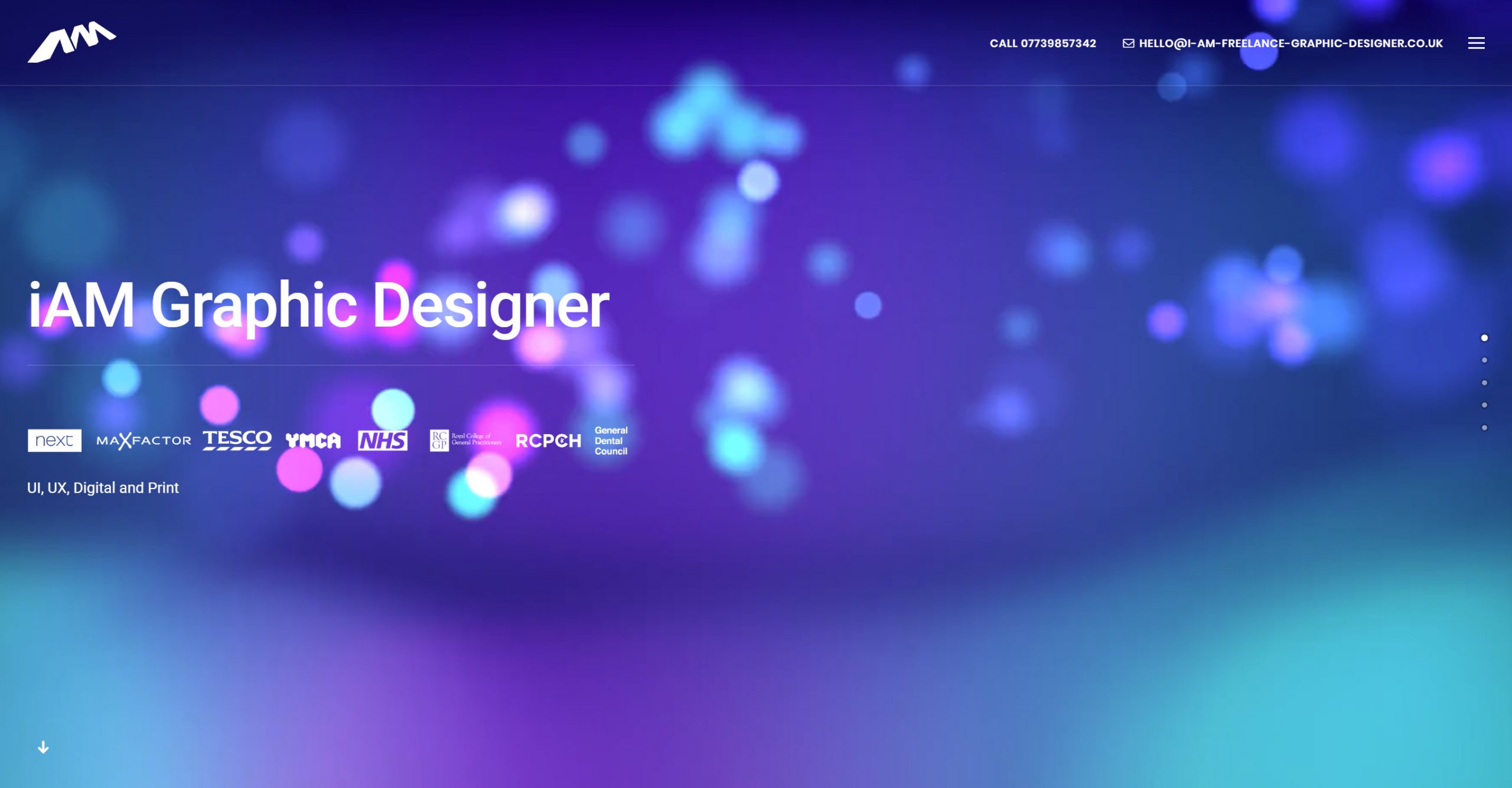 iAM Graphic Designer freelance UI, UX, packaging designer Nottingham